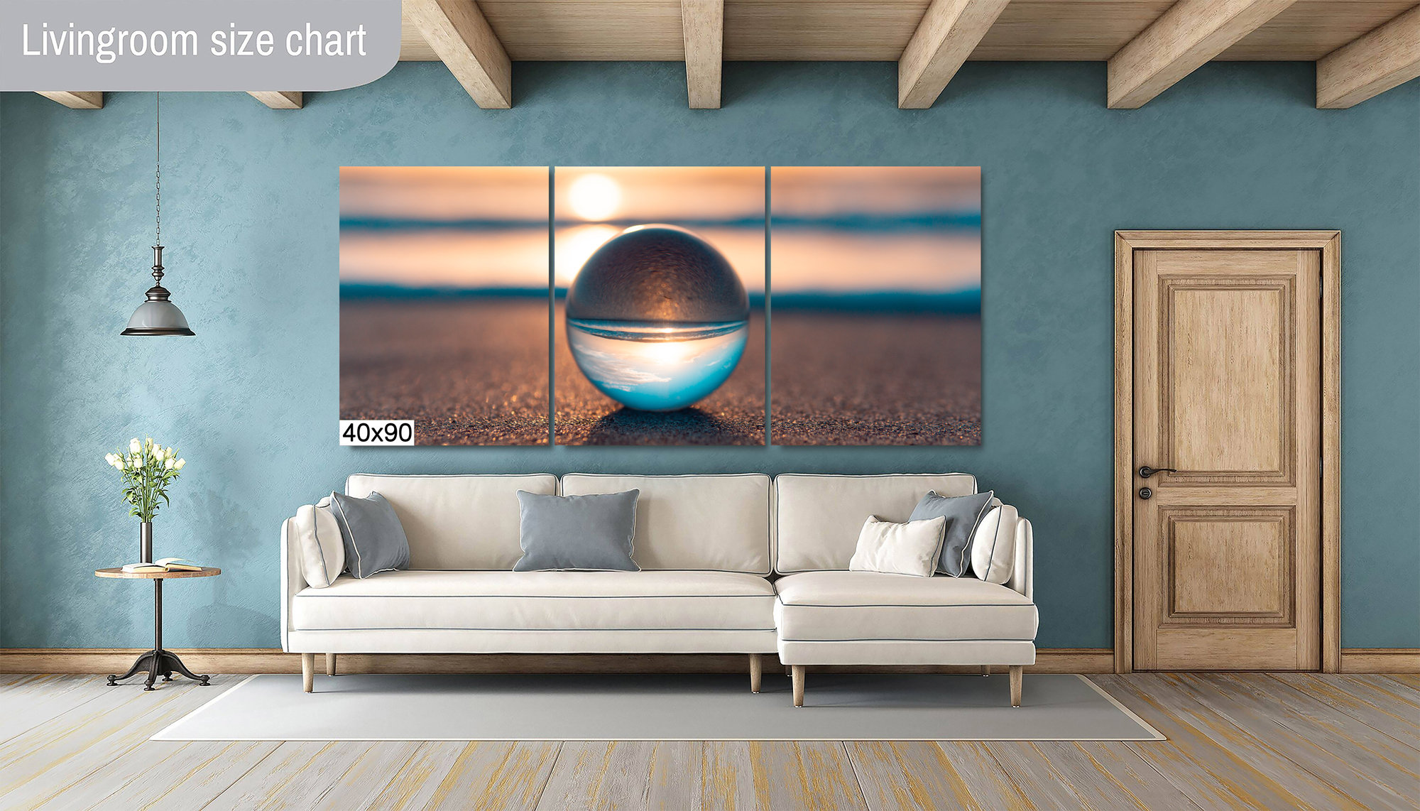 Yoga Studio Wall Art Zen Relaxing Canvas Home Decor Ocean Sunrise ...