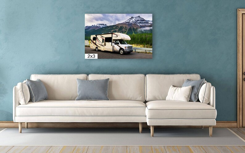 Motorhome RV Camper in the Great Outdoors - RV Dealer Wall Art Decor ...