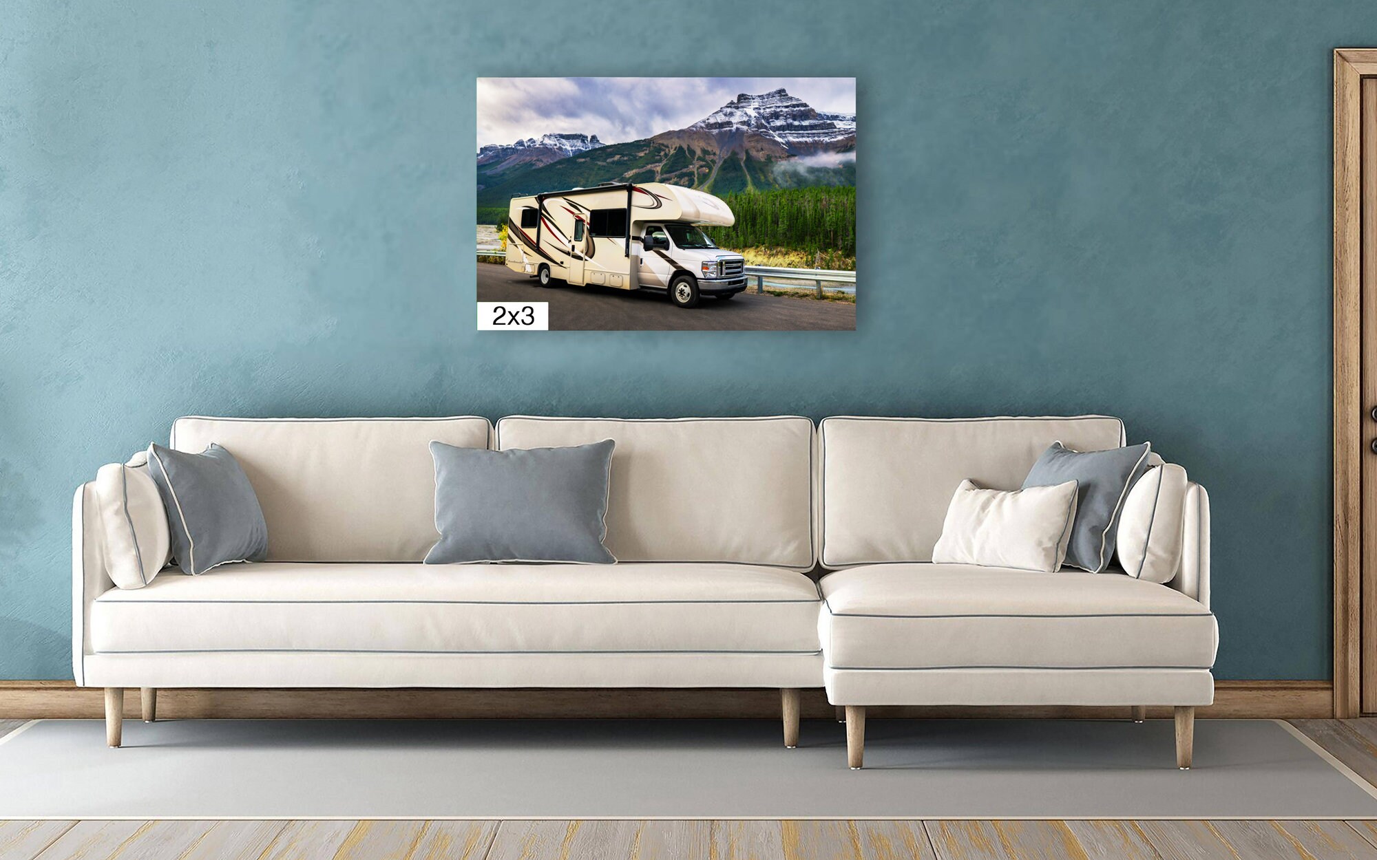 Motorhome RV Camper in the Great Outdoors - RV Dealer Wall Art Decor ...
