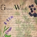 GREEN WITCH Grimoire Page ~ Printable PDF Digital Download for Herbal ...