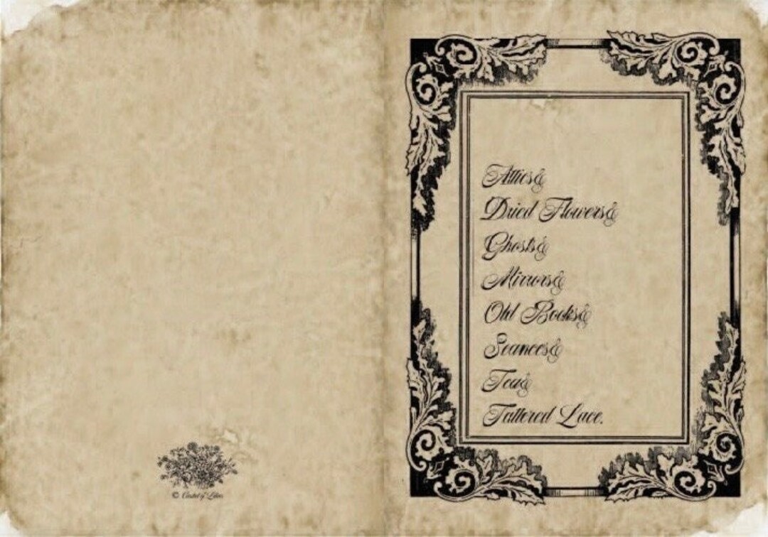 VICTORIAN LIST Greeting Card ~ Printable PDF Digital Download for ...