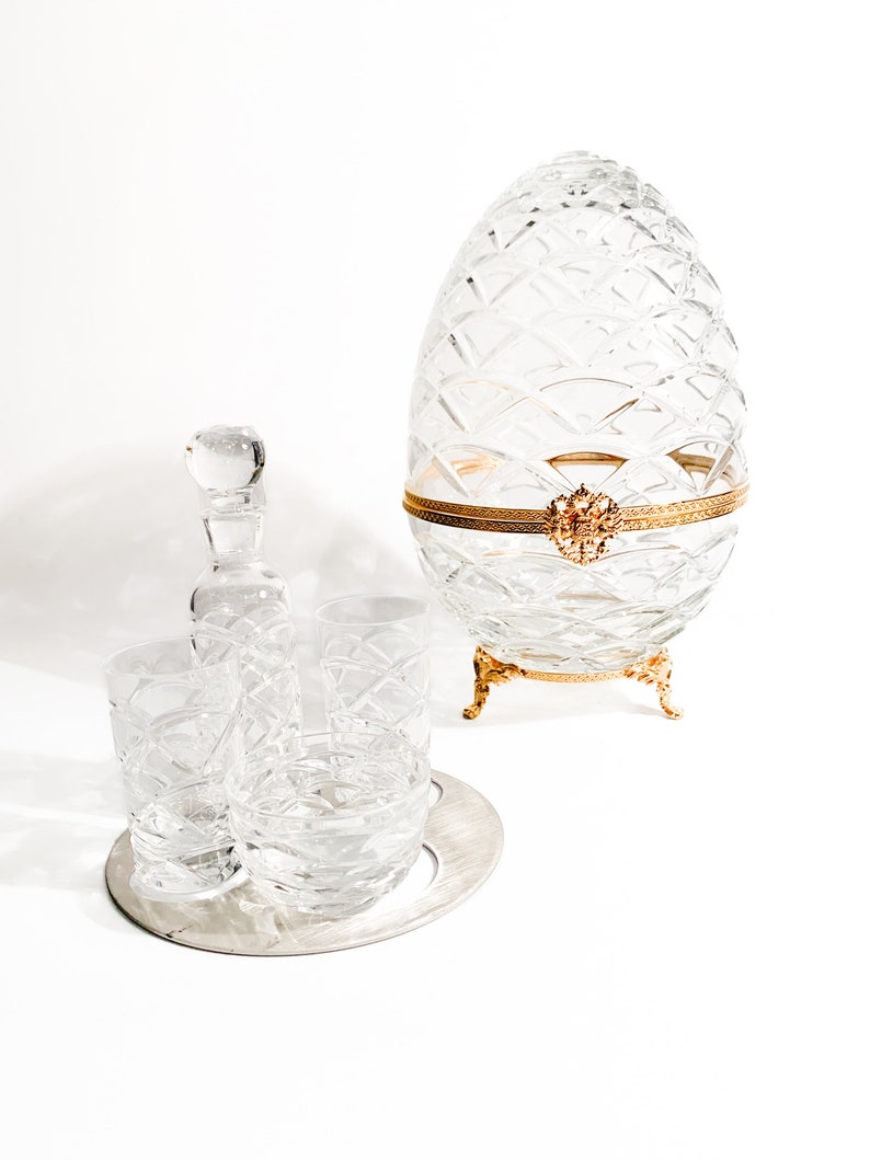Imperial Vodka and Caviar Set in Fabergé Crystal - Etsy UK