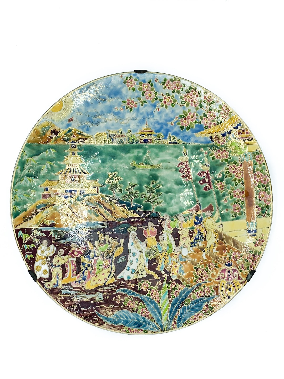 Japanese Ceramic Plate Hand Painted 60s - Etsy
