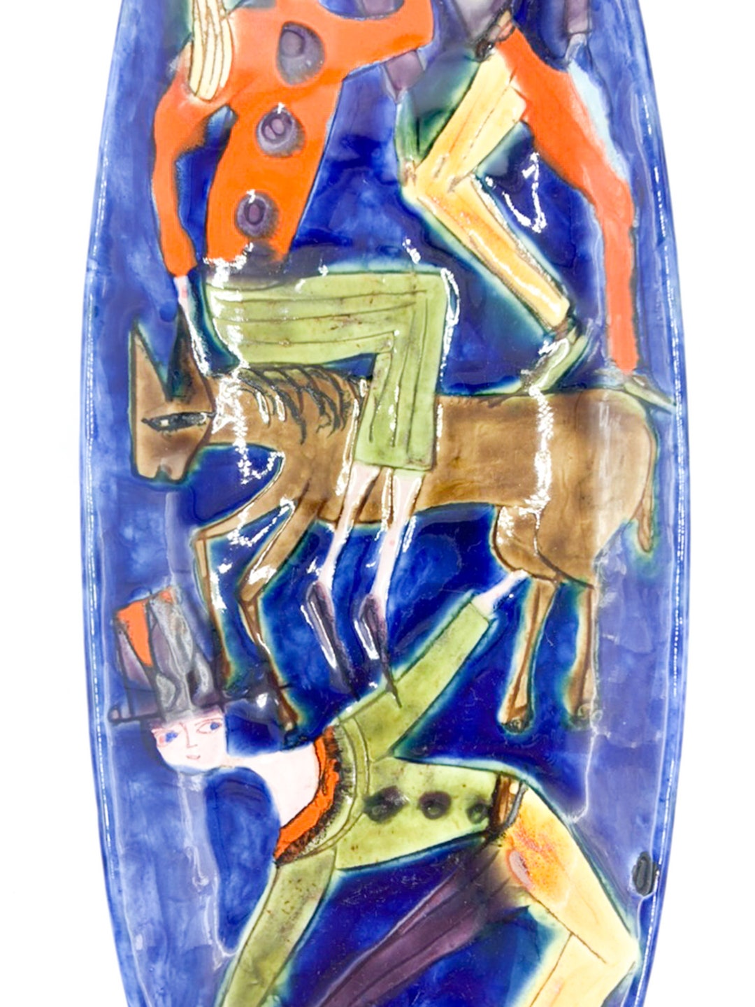 Hand Painted Ceramic Plate by Elio Schiavon 60s - Etsy