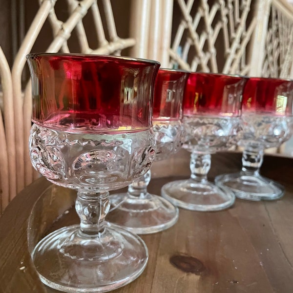 Red Thumbprint Glasses - Etsy