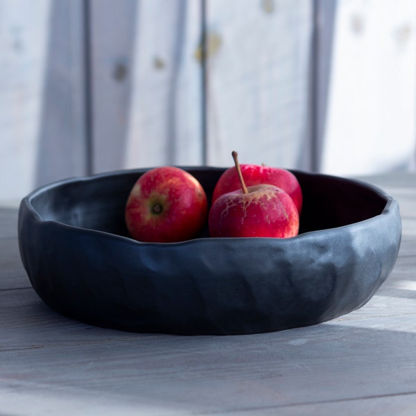 Black Ceramic Bowl - Etsy