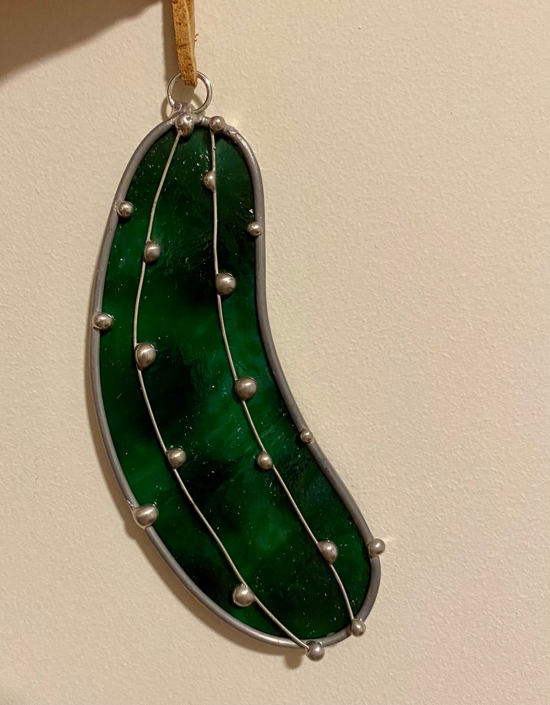 Stained Glass Christmas Pickle Ornament - Etsy