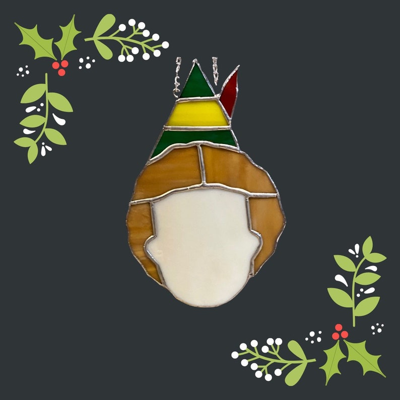 Buddy the Elf Stained Glass Suncatcher Elf Sun Catcher - Etsy