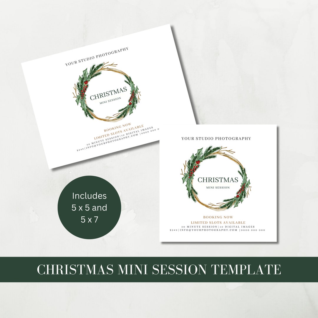 Christmas Mini Session Template,holiday Mini Session Template,christmas ...