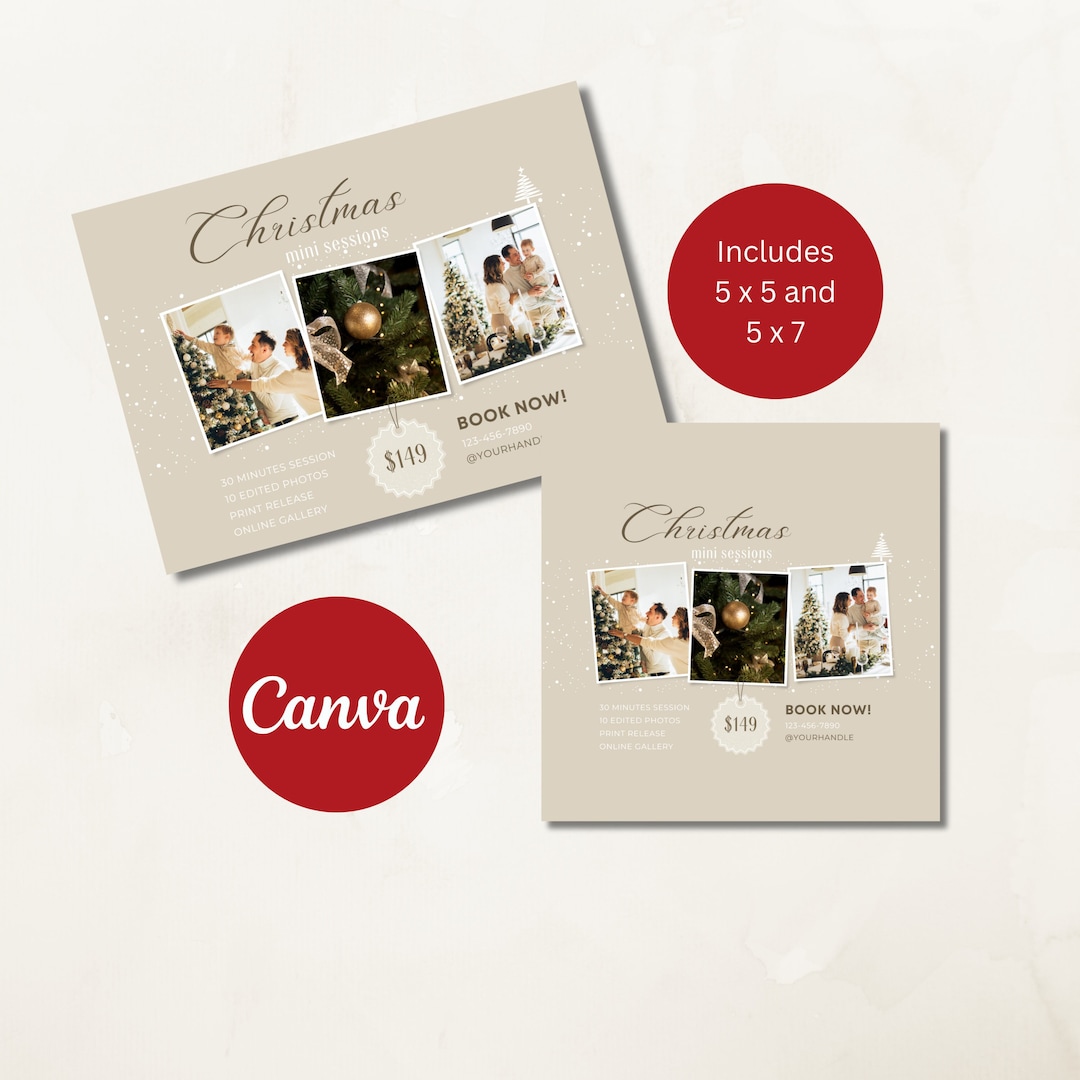 Christmas Mini Session Template,holiday Mini Session Template,christmas ...