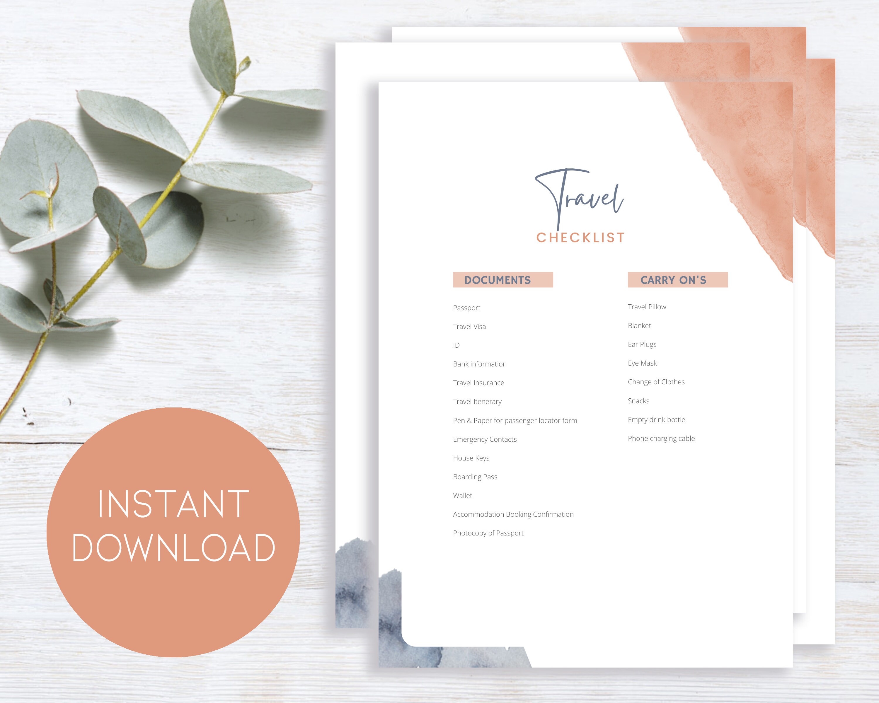 Editable Travel Checklist,editable Packing List,travel Checklist ...