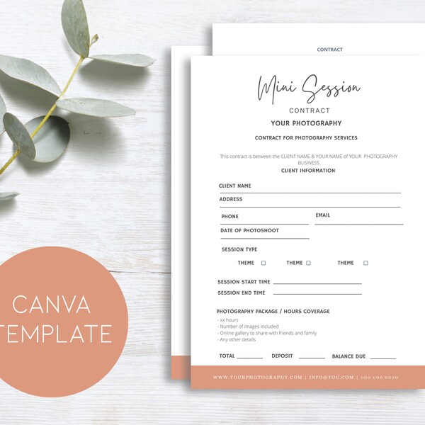 Photography Contract - Etsy