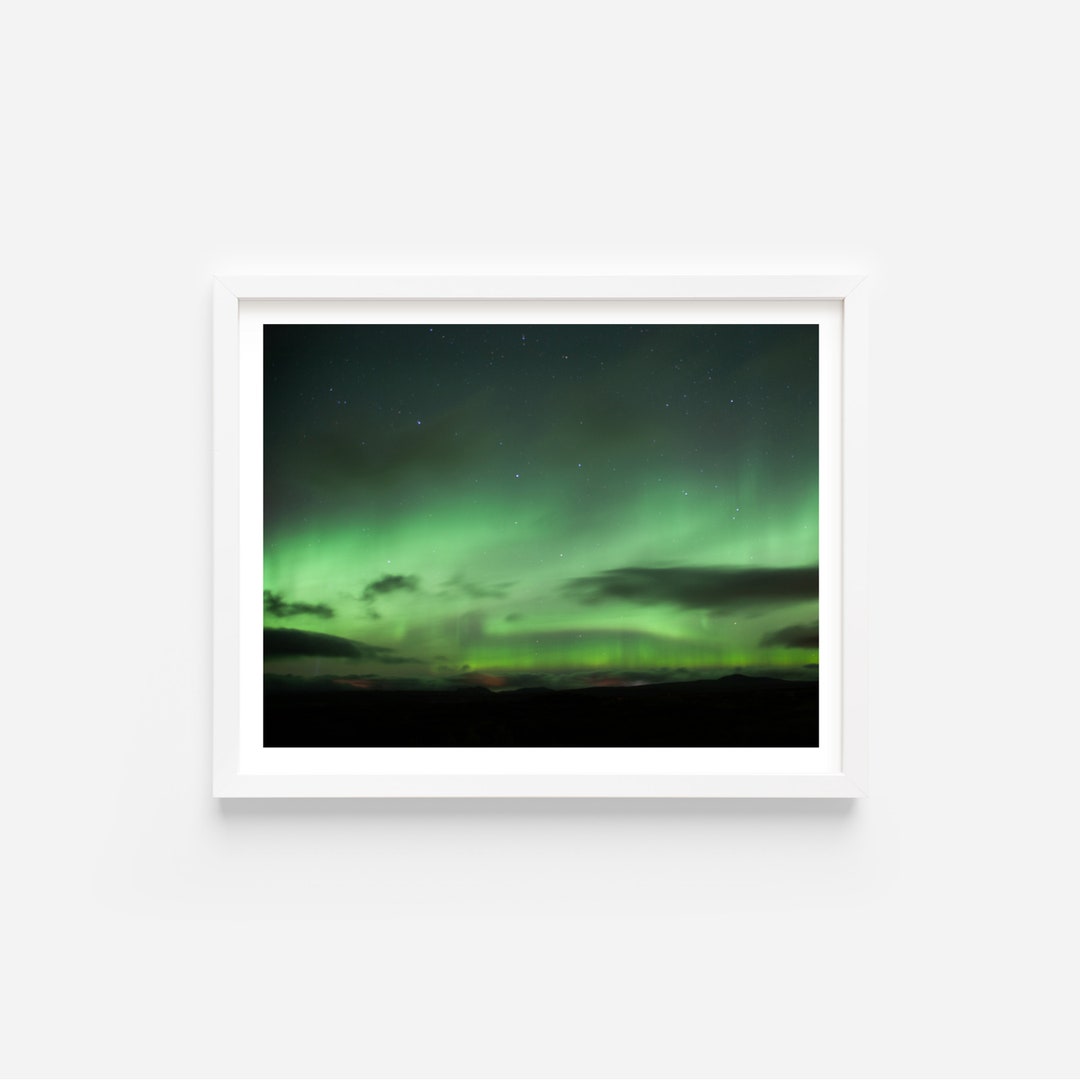 Northern Lights Print,aurora Borealis Print,aurora Borealis Wall Art ...
