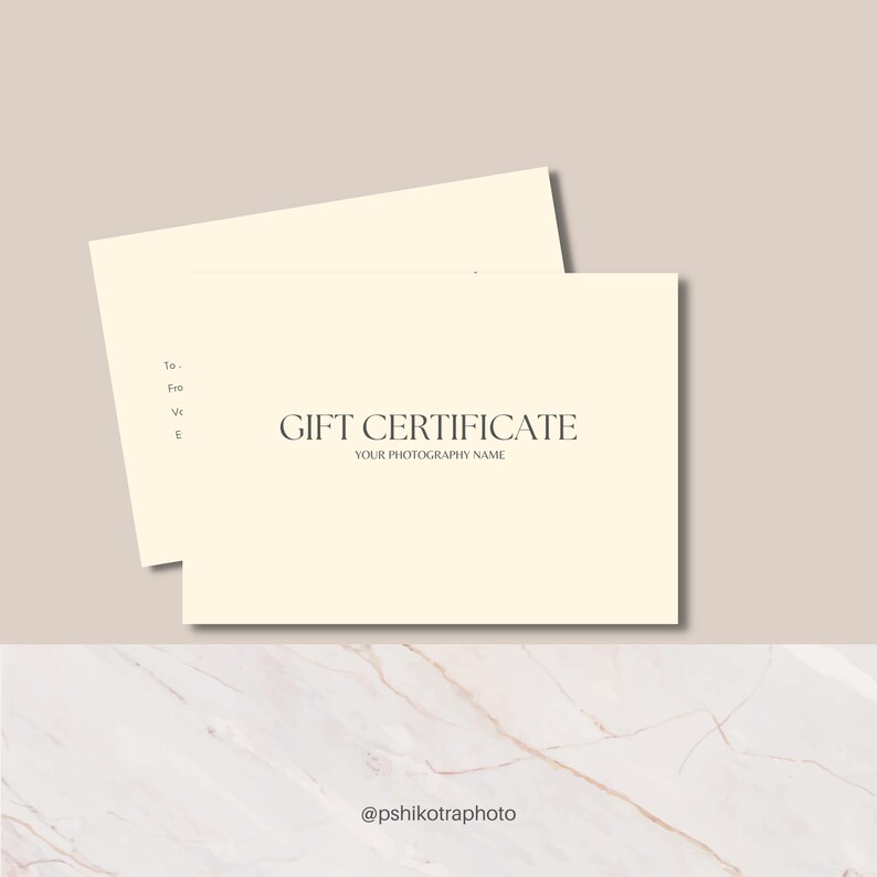 Photography Gift Certificate Template,photography Gift Voucher ...