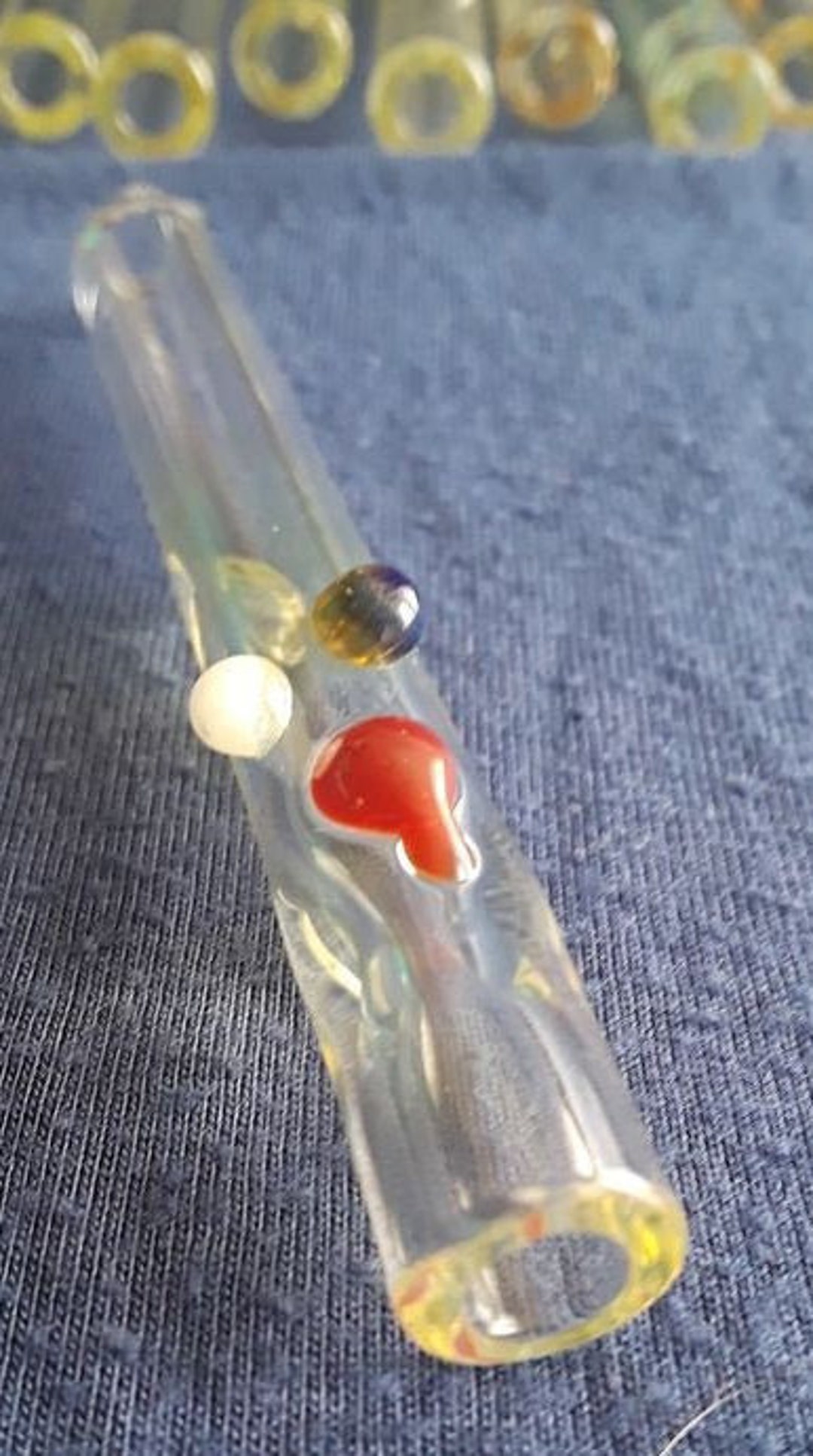 Single Hand Blown Glass Smoking Pipe One Hitter Taster Pipe Multi ...