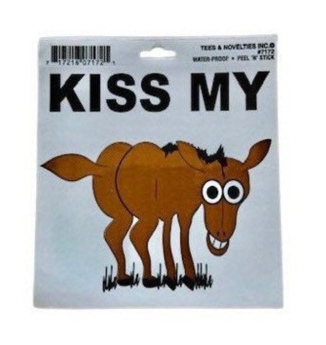 X Rated Kiss My Ass Sticker Peel And Stick Waterproof Unused Etsy