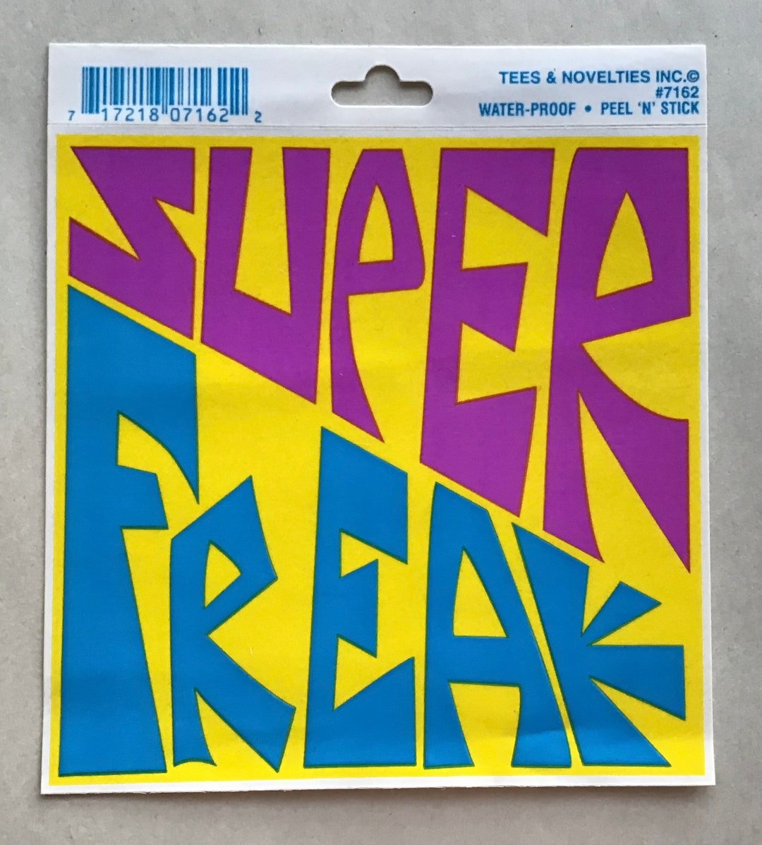 SUPER FREAK Sticker Peel and Stick Waterproof Unused Decal - Etsy