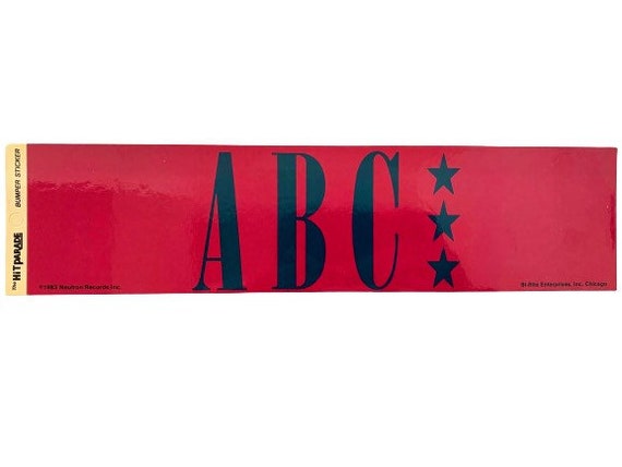 ABC Sticker Vintage 80s English Band ABC New Wave Licensed New - Etsy