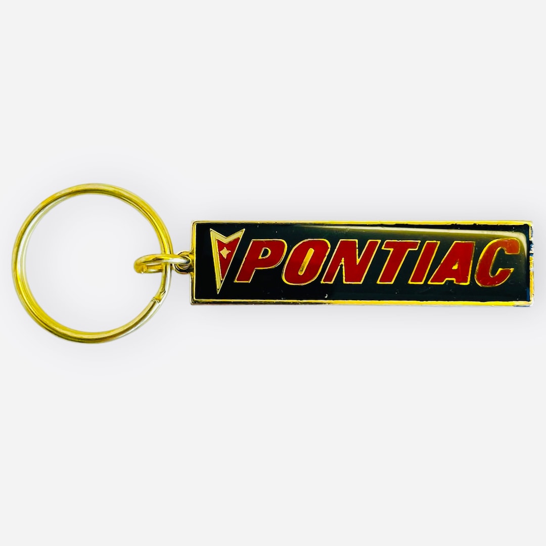 Vintage PONTIAC Car Keyring Metal Original 1970s Keychain Red - Etsy