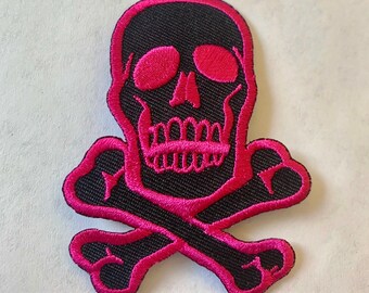 Skull and Crossbones Patch Black and Gold Punk Rock Quality | Etsy