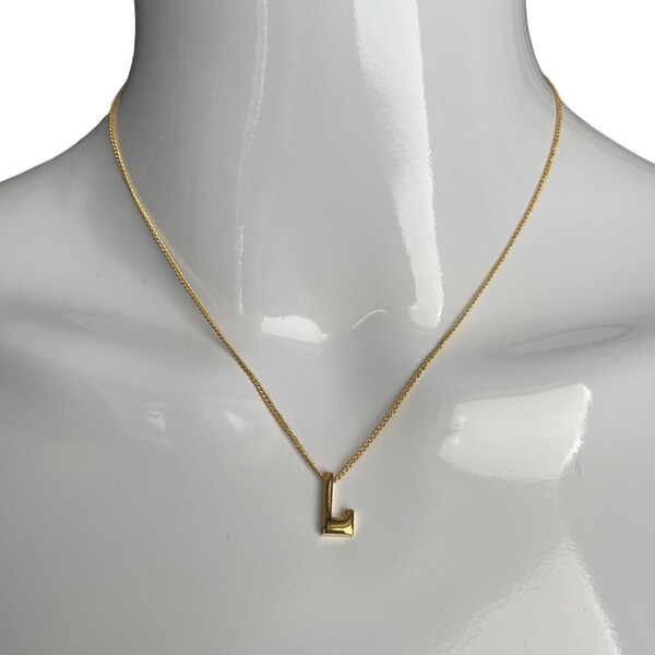 Initial Necklace L - Etsy