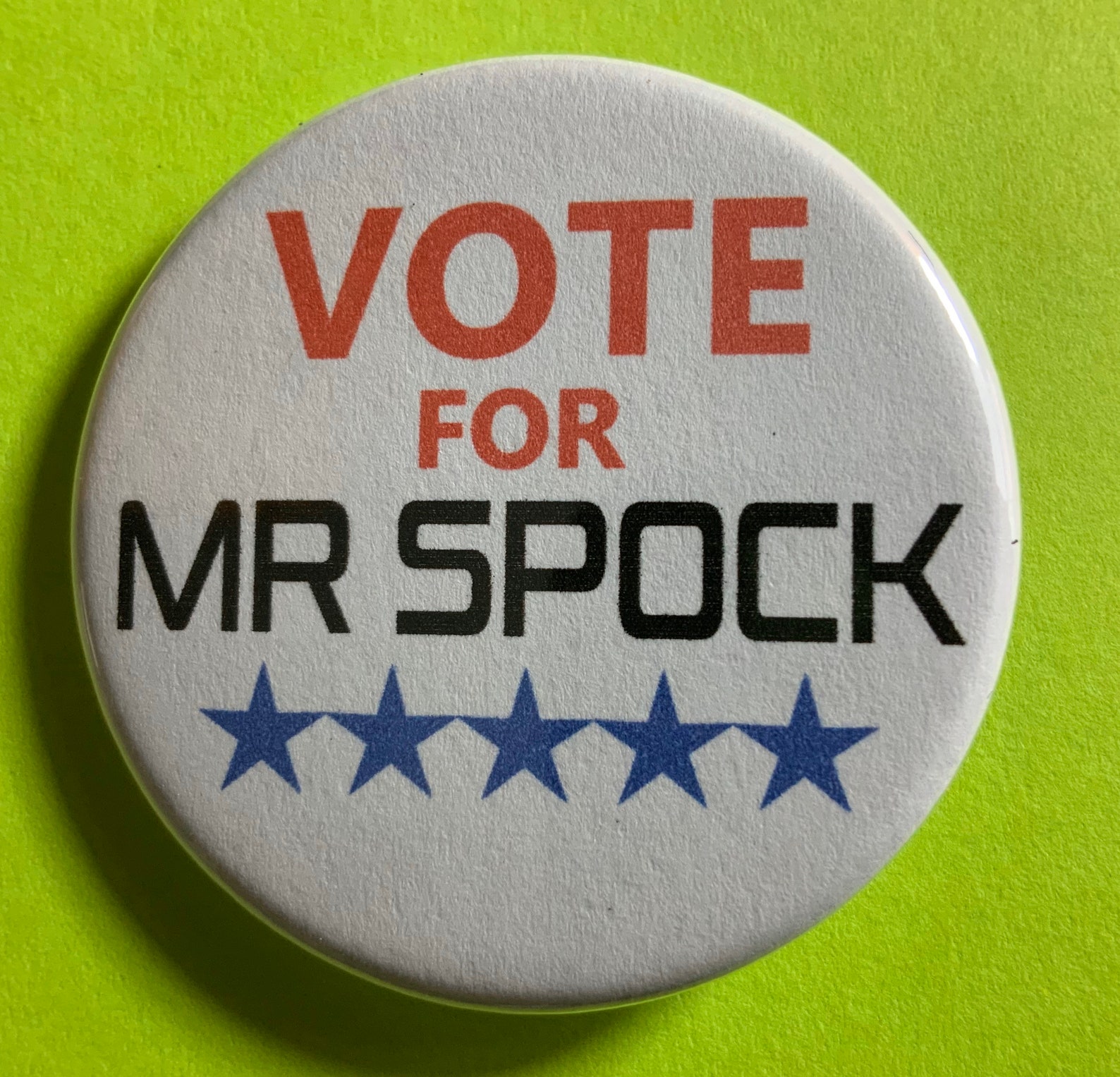 VOTE for MR Spock Leonard Nimoy button badge pin back novelty | Etsy