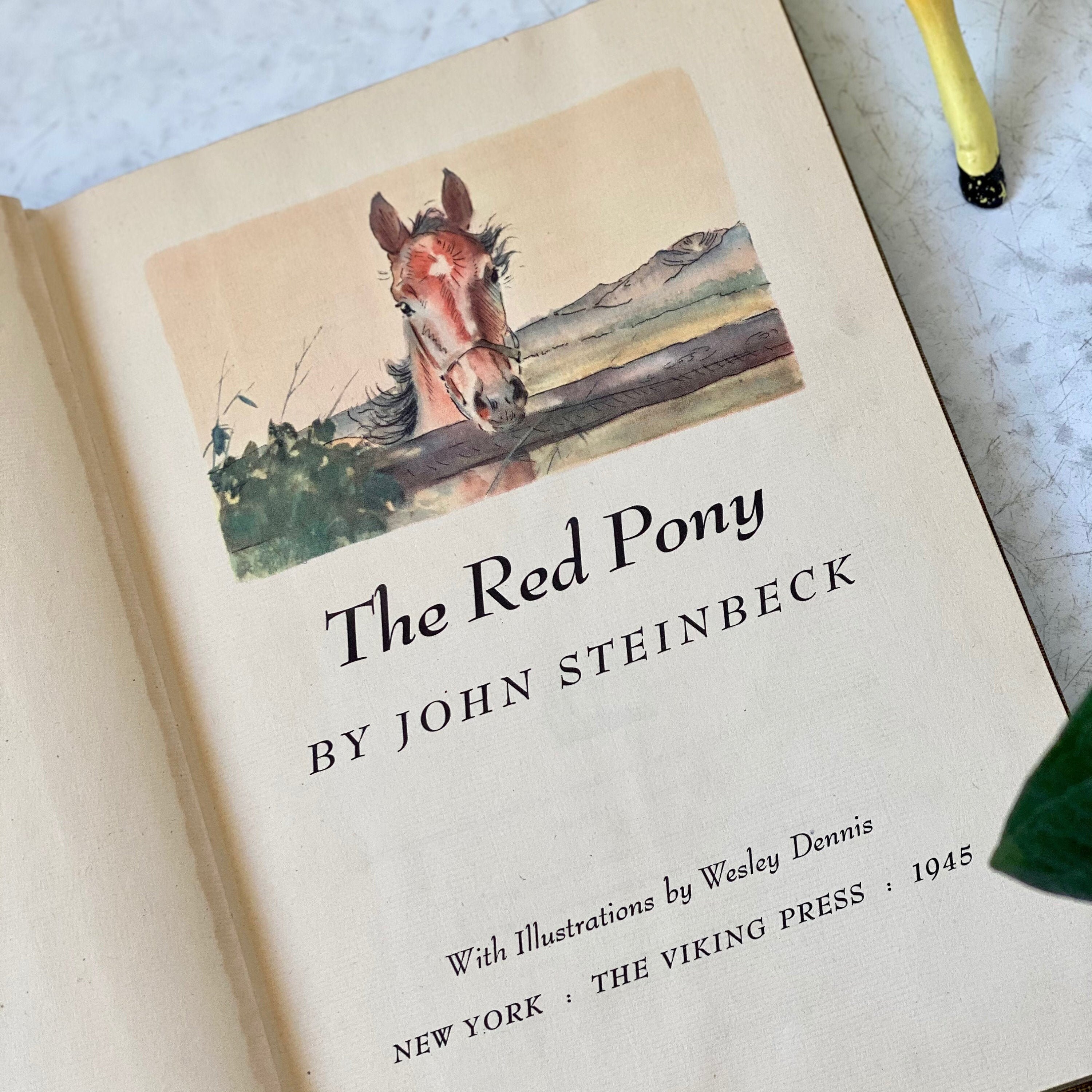 The Red Pony de John Steinbeck // Primera edición, 1945 // Ilustrado ...