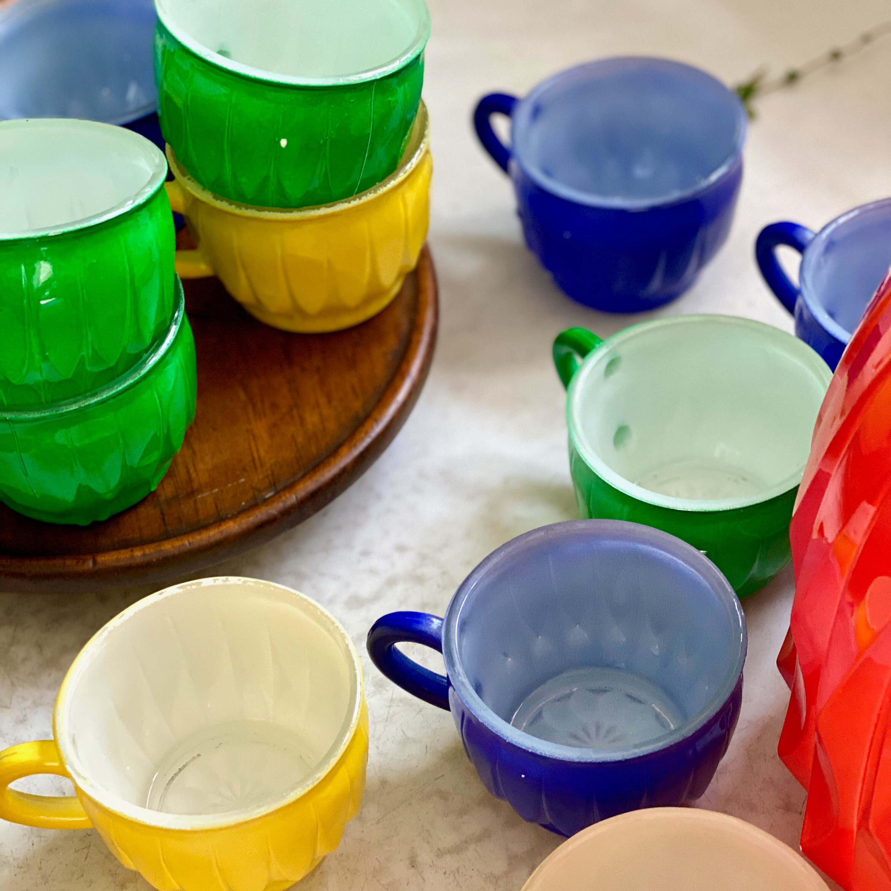 Slick And Sassy Punch Set By The Jeanette Glass Company Mid Century Entertaining Punch