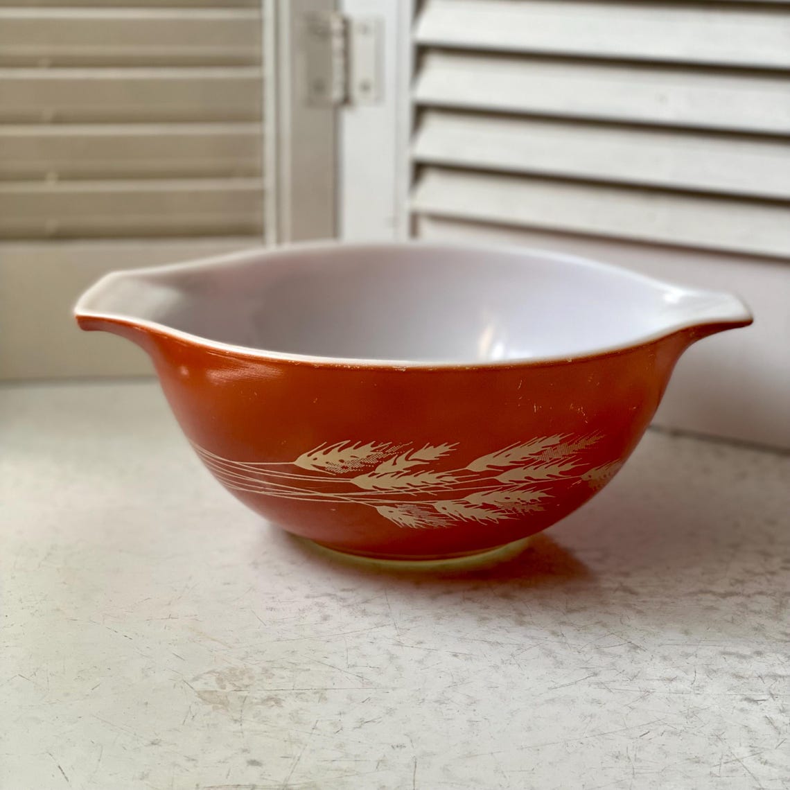 Pyrex Cinderella Nesting Bowl // Vintage Pyrex // 442 // Autumn Wheat ...