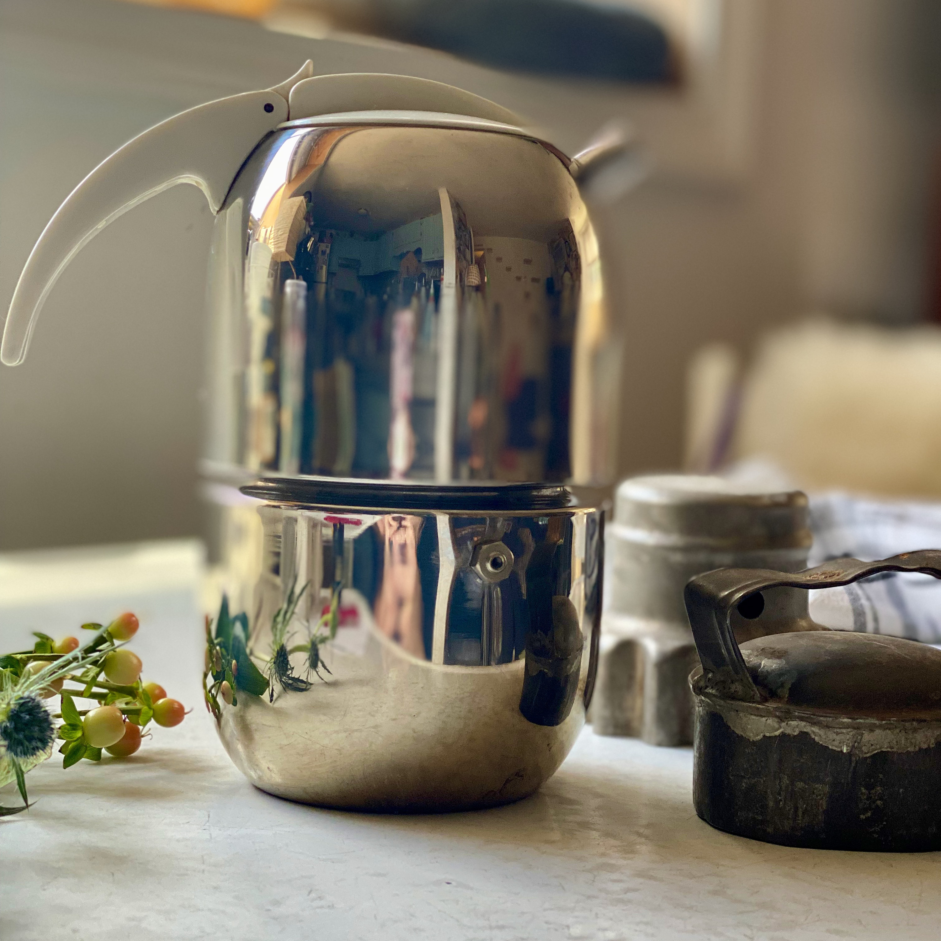 Stella Moka Coffee Pot // Stovetop Coffee Maker // Vintage 80s ...