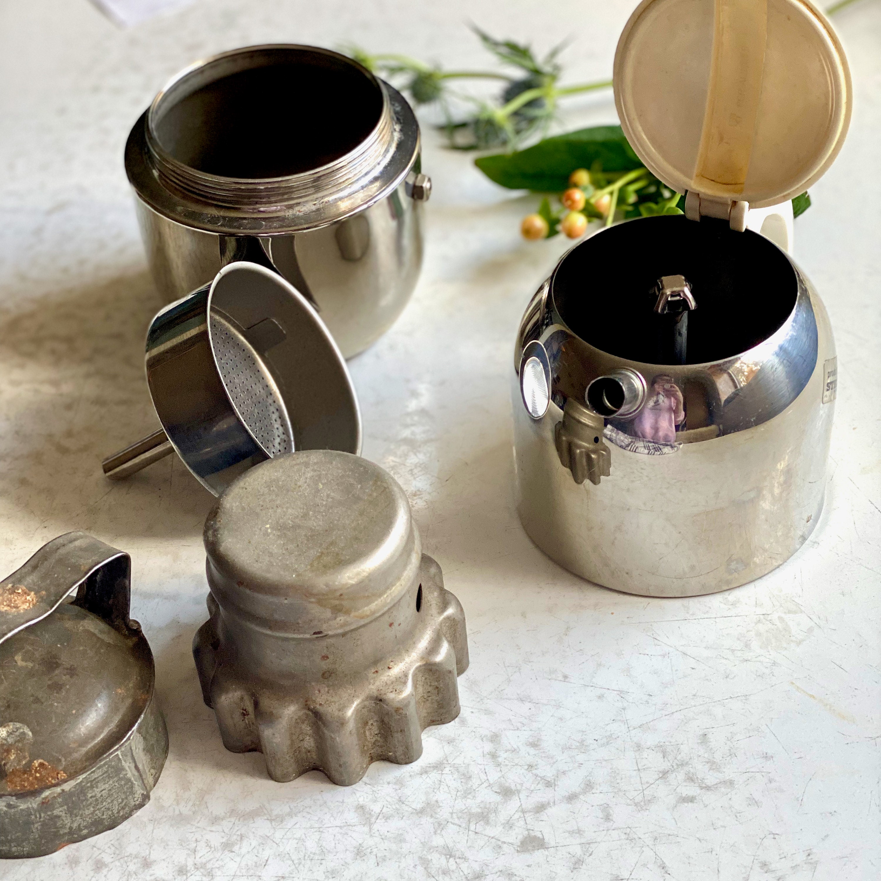 Stella Moka Coffee Pot // Stovetop Coffee Maker // Vintage 80s ...