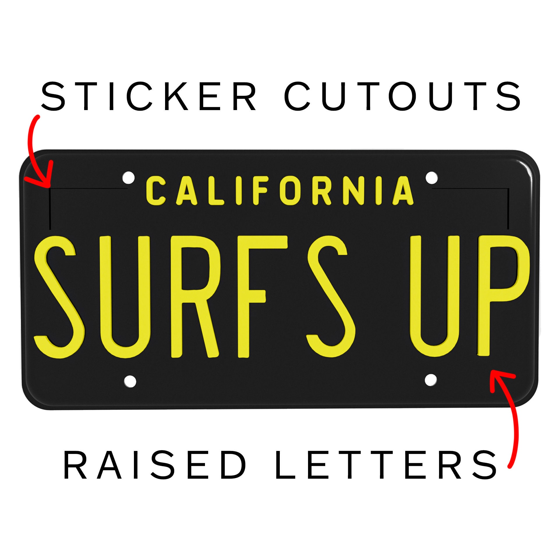 Replica California 1960s Black & Yellow Legacy License Plates - Etsy