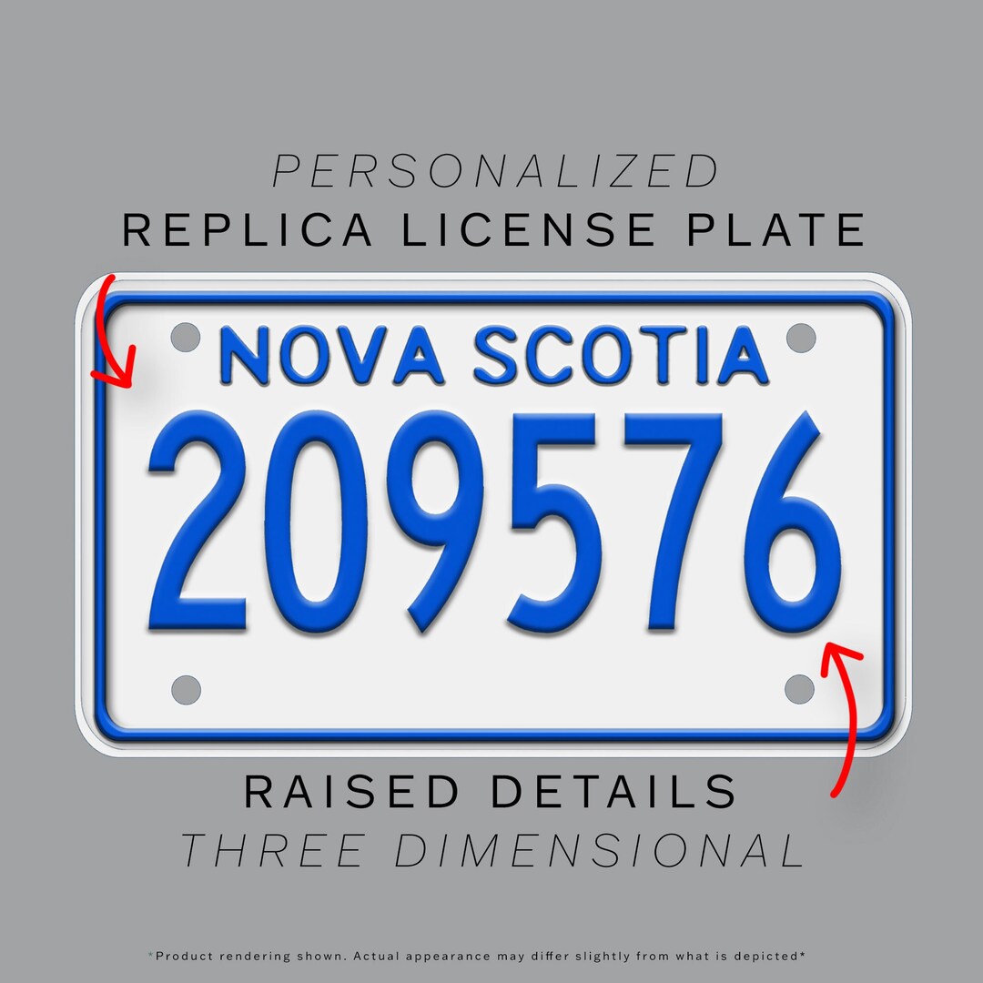 Replica Nova Scotia Motorcycle License Plates - Etsy