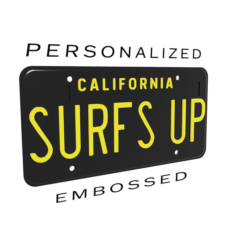 Replica California 1960s Black & Yellow Legacy License Plates - Etsy