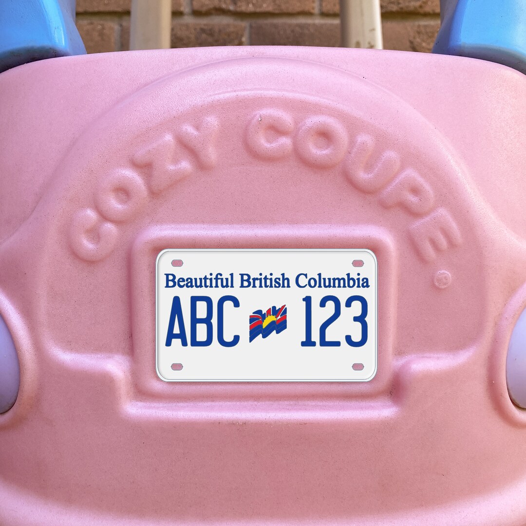 British Columbia Cozy Coupe License Plate - Etsy