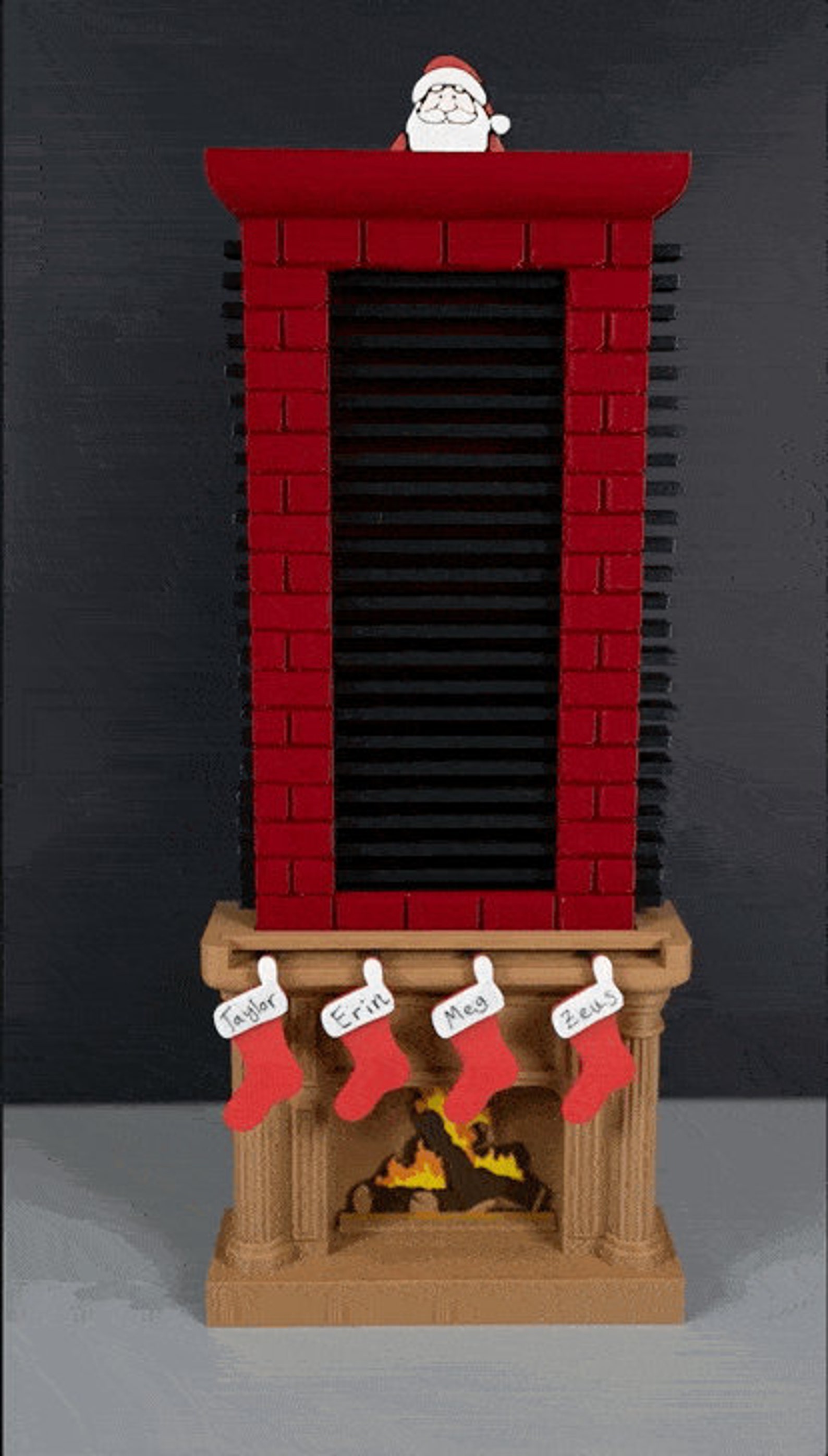 Santa Chimney Christmas Countdown Advent Calendar - Etsy
