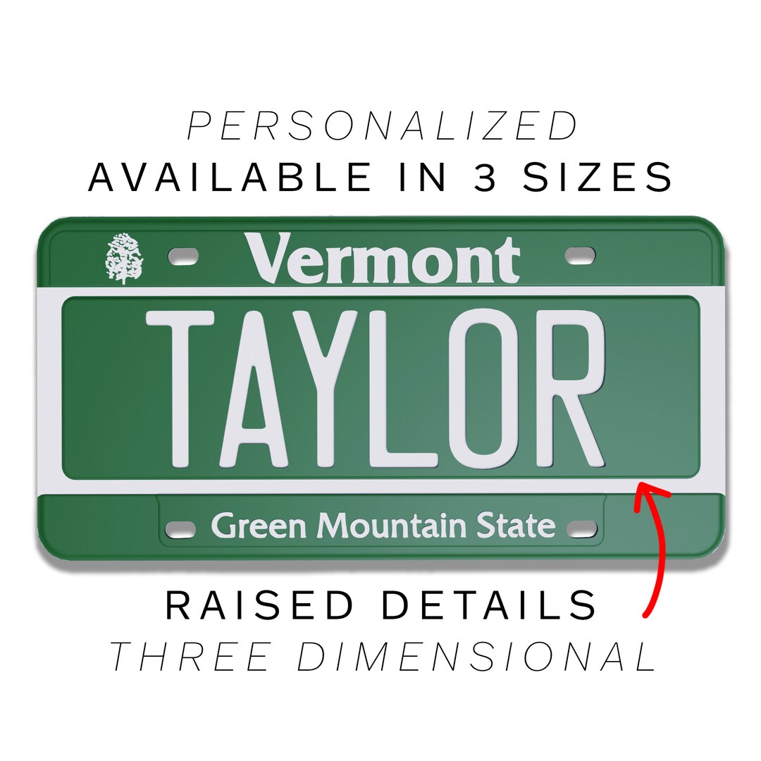 Replica Vermont License Plates - Etsy