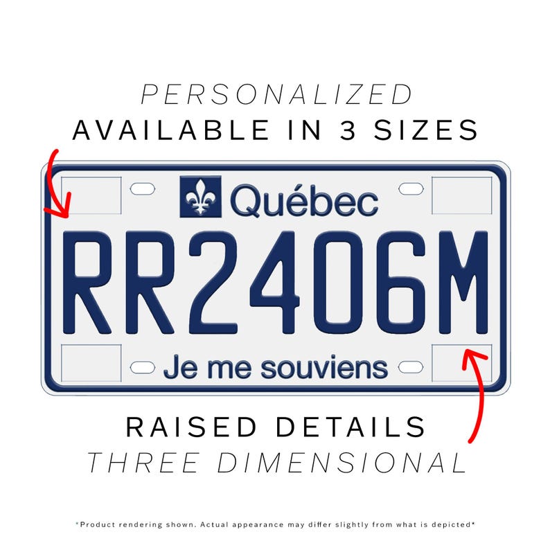 Replica Quebec License Plates - Embossed Text, Ultra Realistic - Etsy