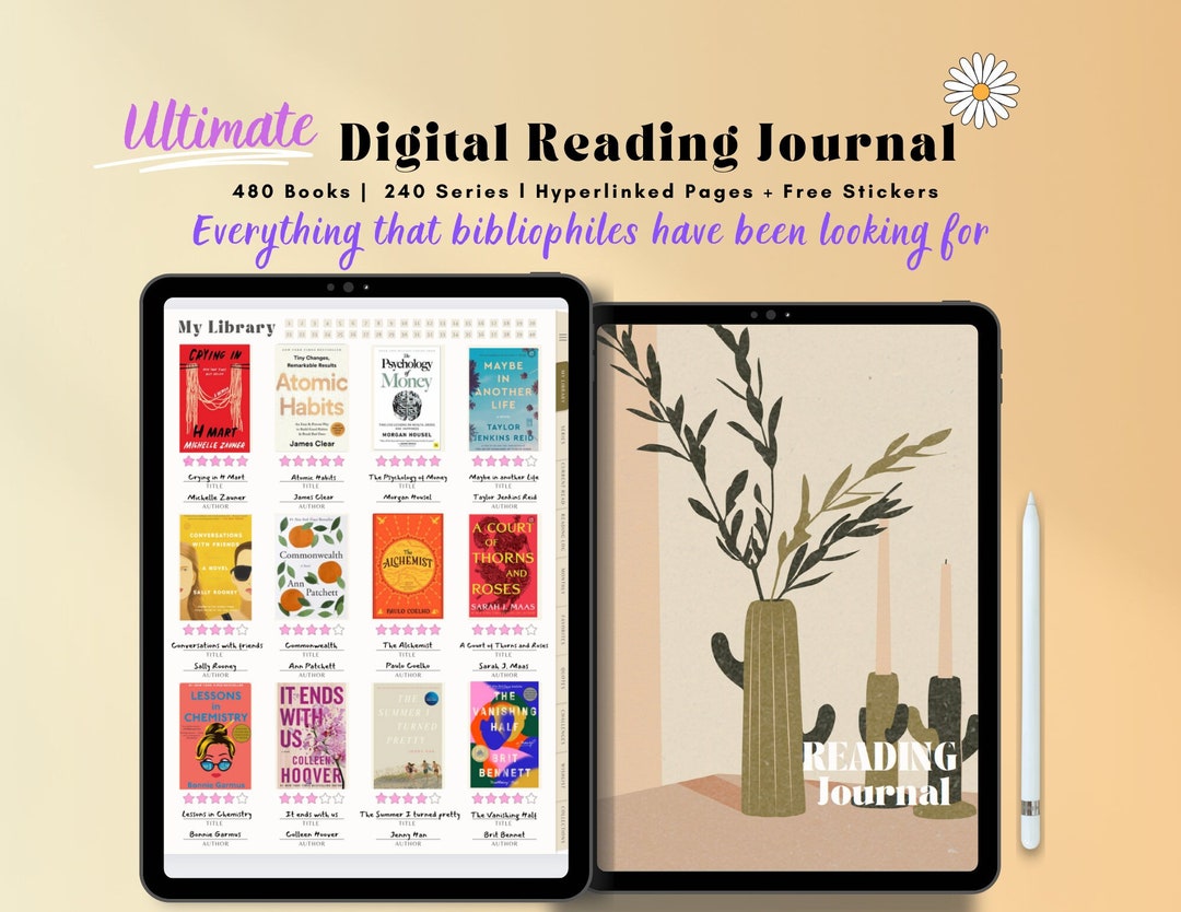 Reading Journal, Reading Planner, Digital Reading Journal, Reading ...