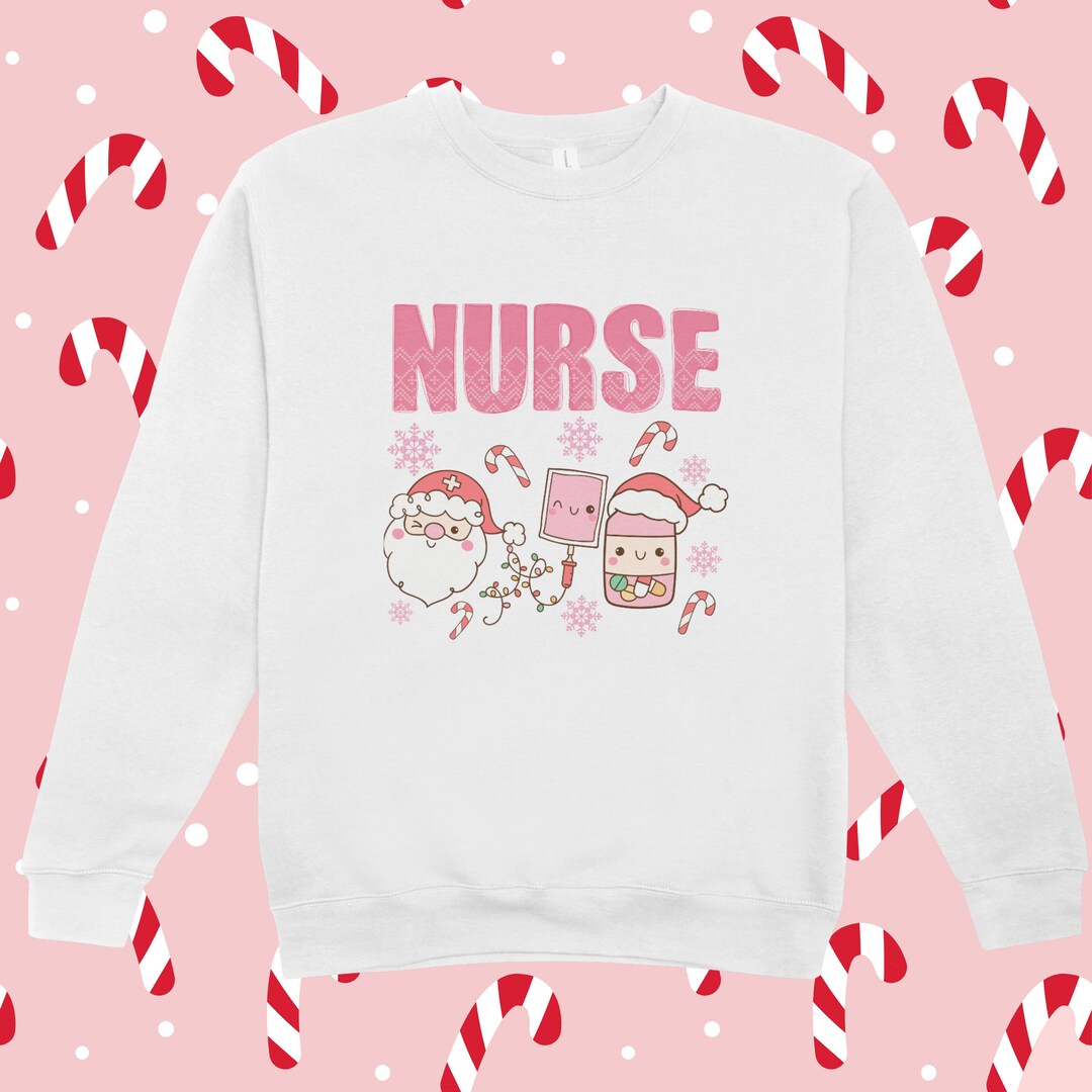 Cute Nurse Christmas PNG | Kawaii Santa Nurse Design | Holiday Medical ...