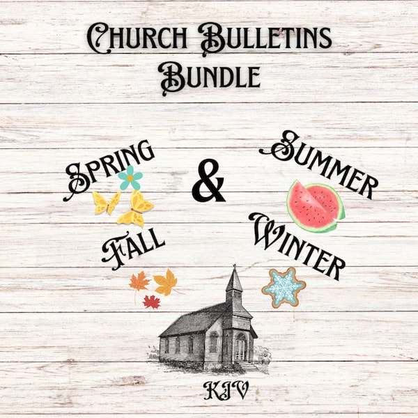 Church Kjv Bulletin Covers - Etsy
