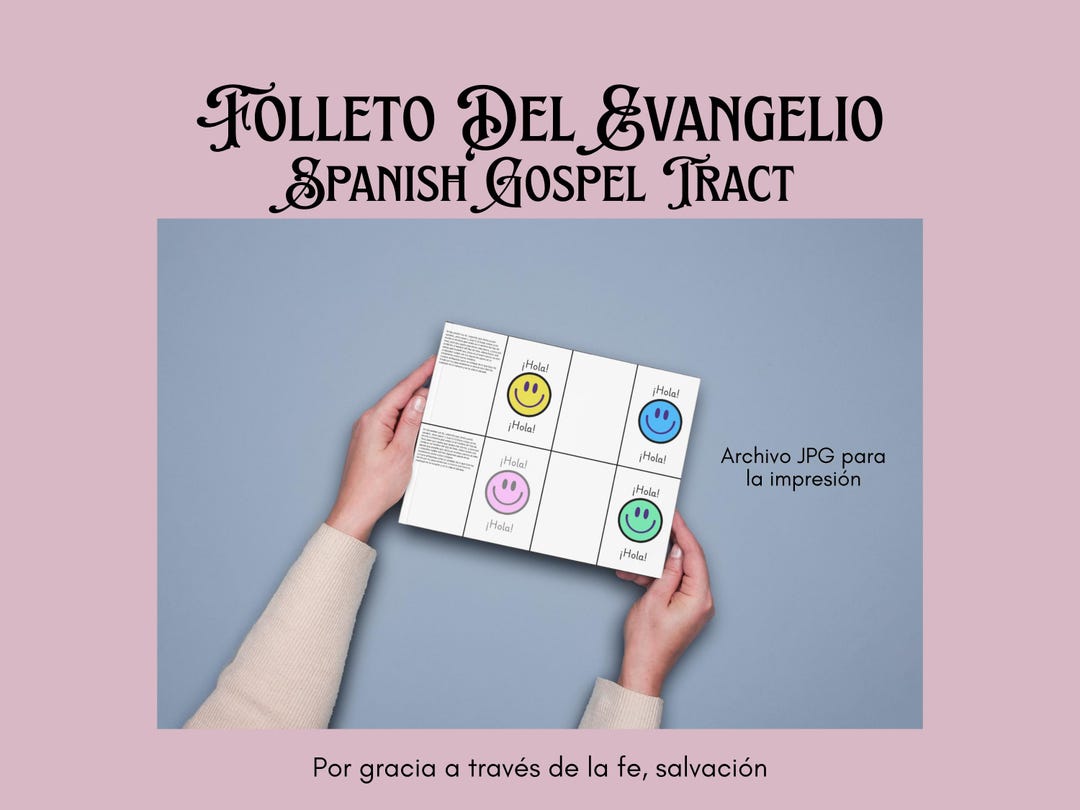Spanish Gospel Tract With Smiley Face, Folleto Del Evangelio En Espanol ...