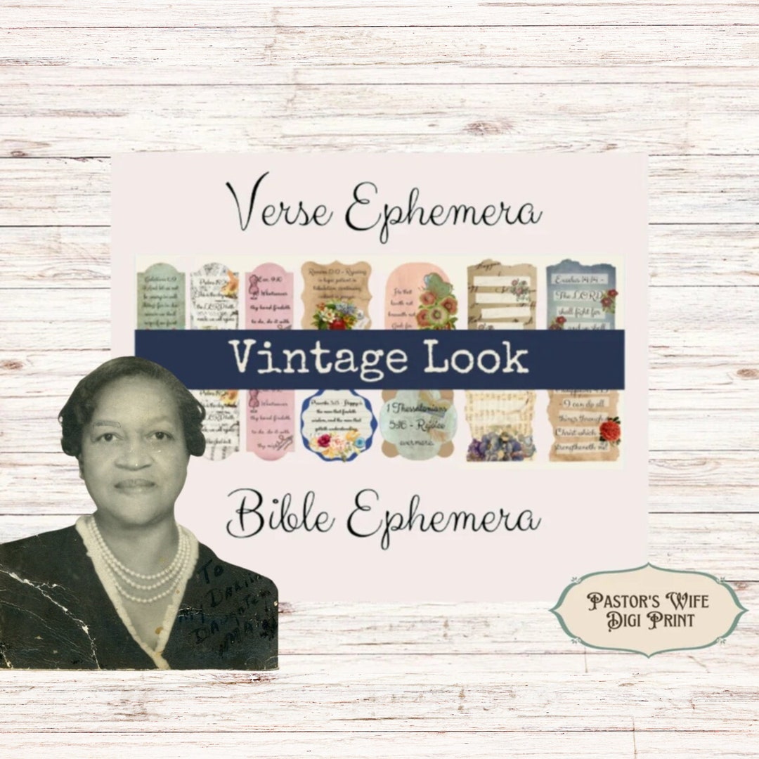 Digital Download, KJV Verses, Verse Ephemera, Bible Verse Ephemera ...