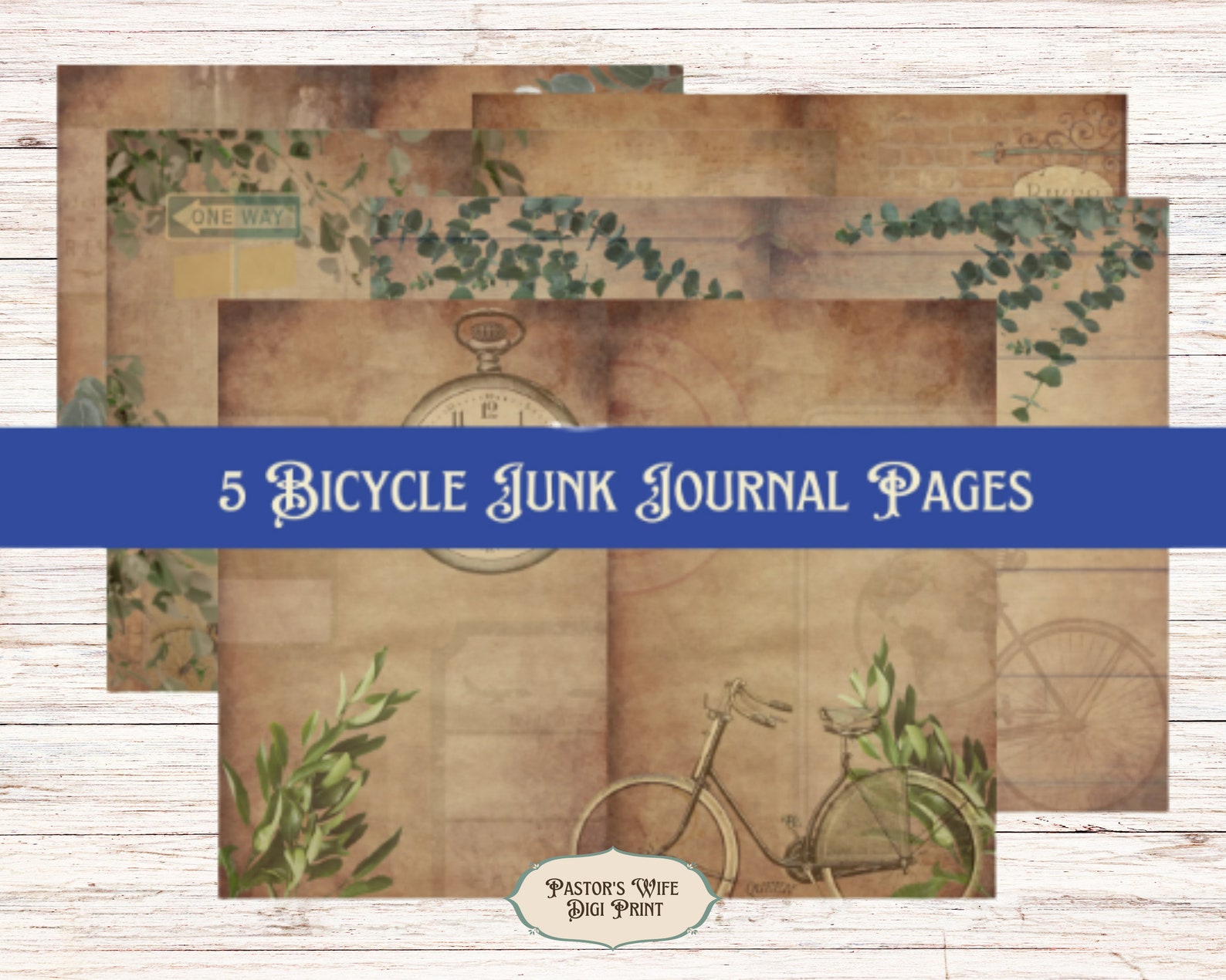 Bicycle Journal Pages Junk Journal Pages Bike Themed Junk - Etsy