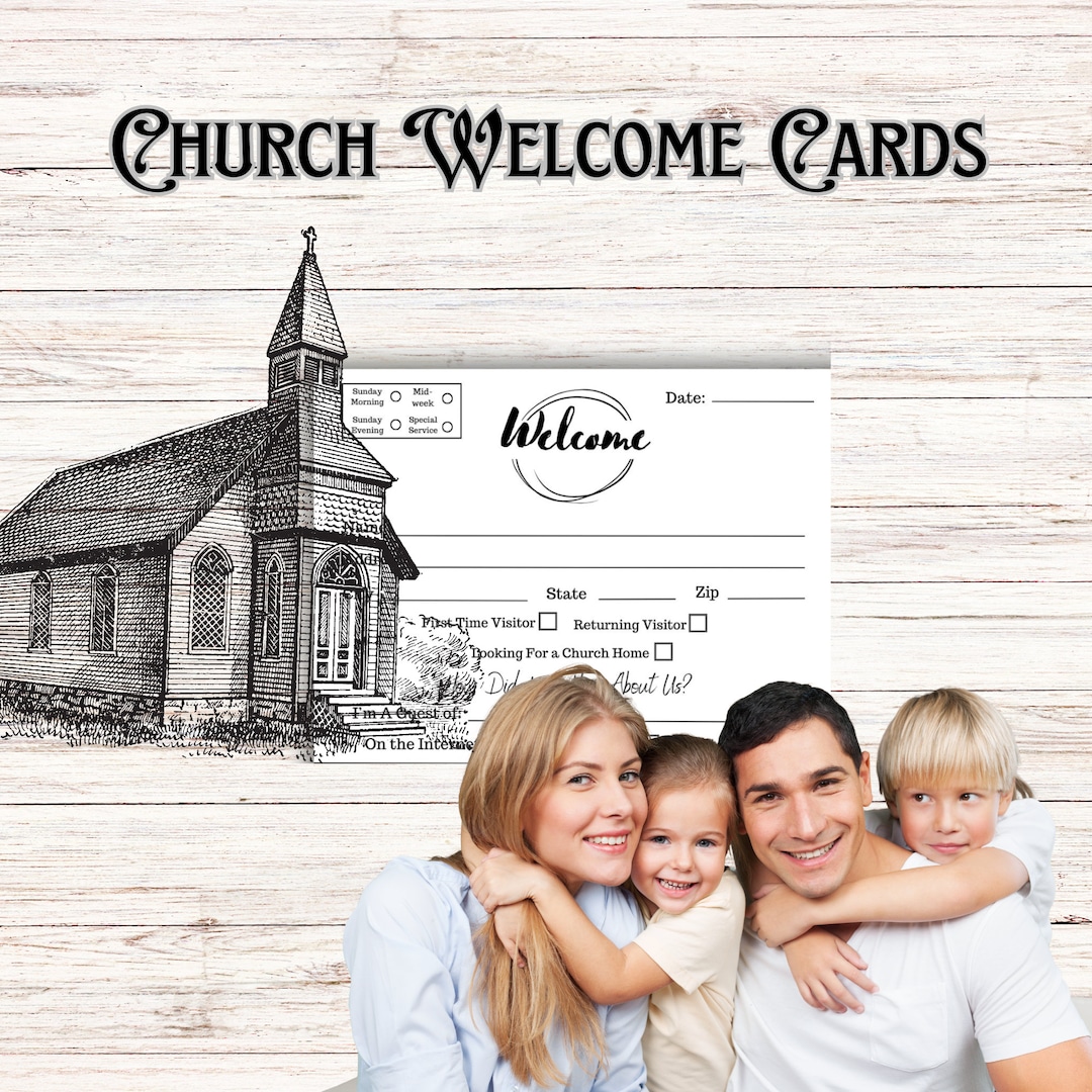 Printable Church Visitors Card: Welcome Card (digital Download) - Etsy