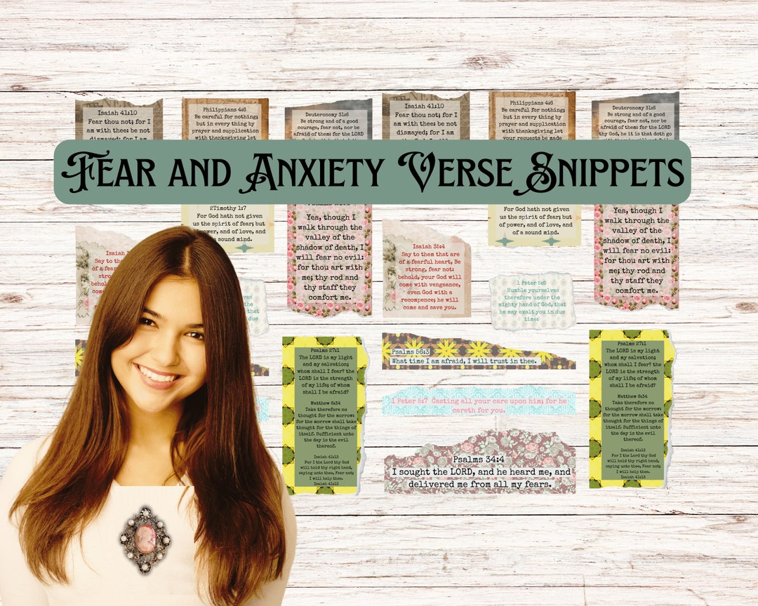 Fear and Anxiety Digital, for Junk Journals, for Prayer Journals, for ...