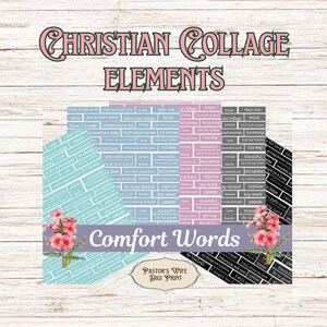 Christian Collage Elements Bundle: Bible Journaling (digital Collage ...