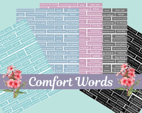 Digital Download Comfort Words Encouraging Words Word - Etsy
