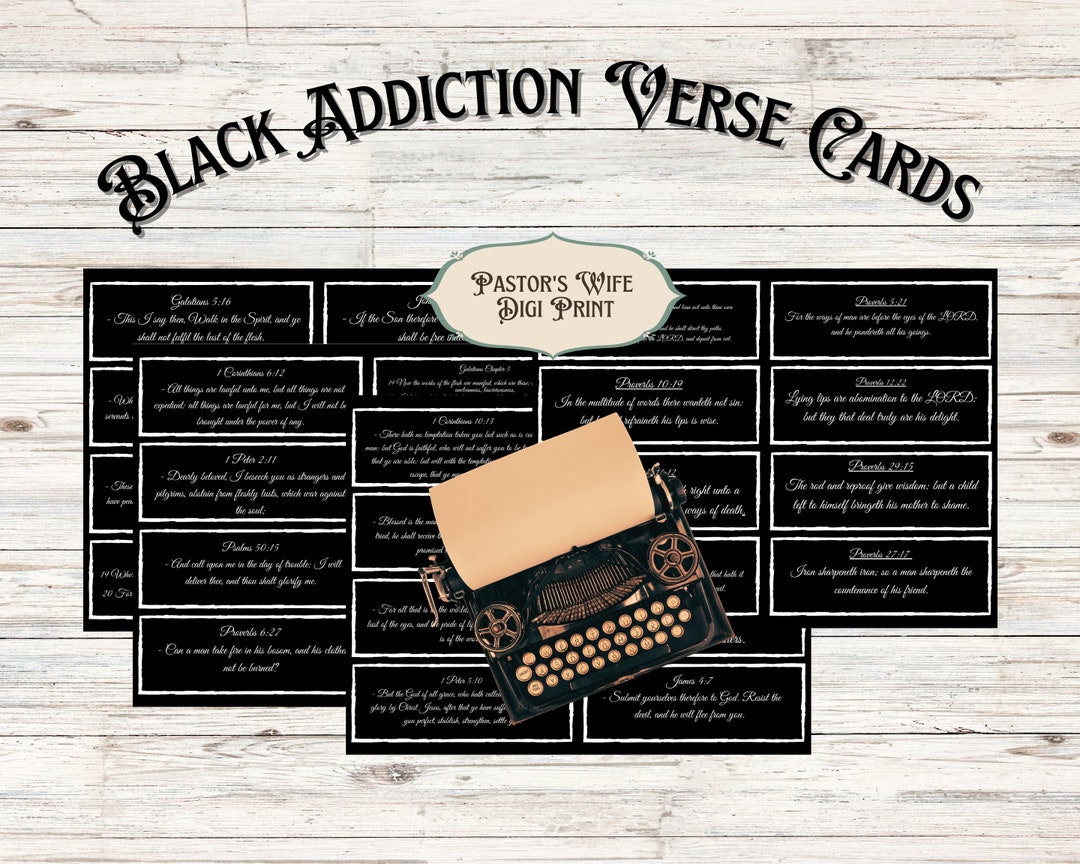Black Addiction Verse Cards: KJV Journal Prompts (digital Download) - Etsy