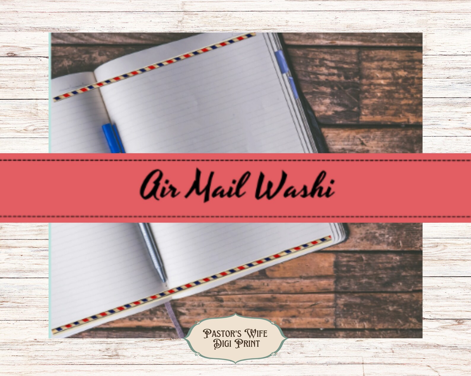 Paper Washi Air Mail Washi Printable Air Mail Washi Tape - Etsy